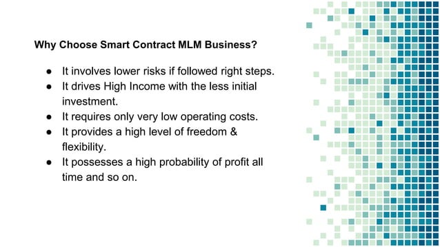 Smart contract based mlm on tron | PPTX | Computing | Technology & Computing