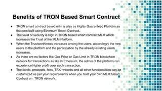 Smart contract based mlm on tron | PPTX