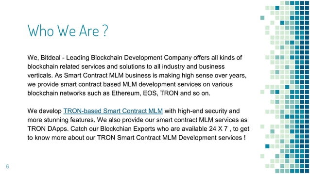 Smart contract based mlm on tron | PPTX | Computing | Technology & Computing