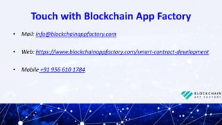 Ethereum Smart contracts - Blockchain App Factory | PPT