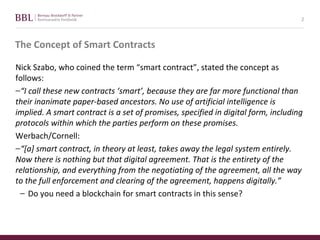 Smart Contracts: Practical Legal Issues | PPT