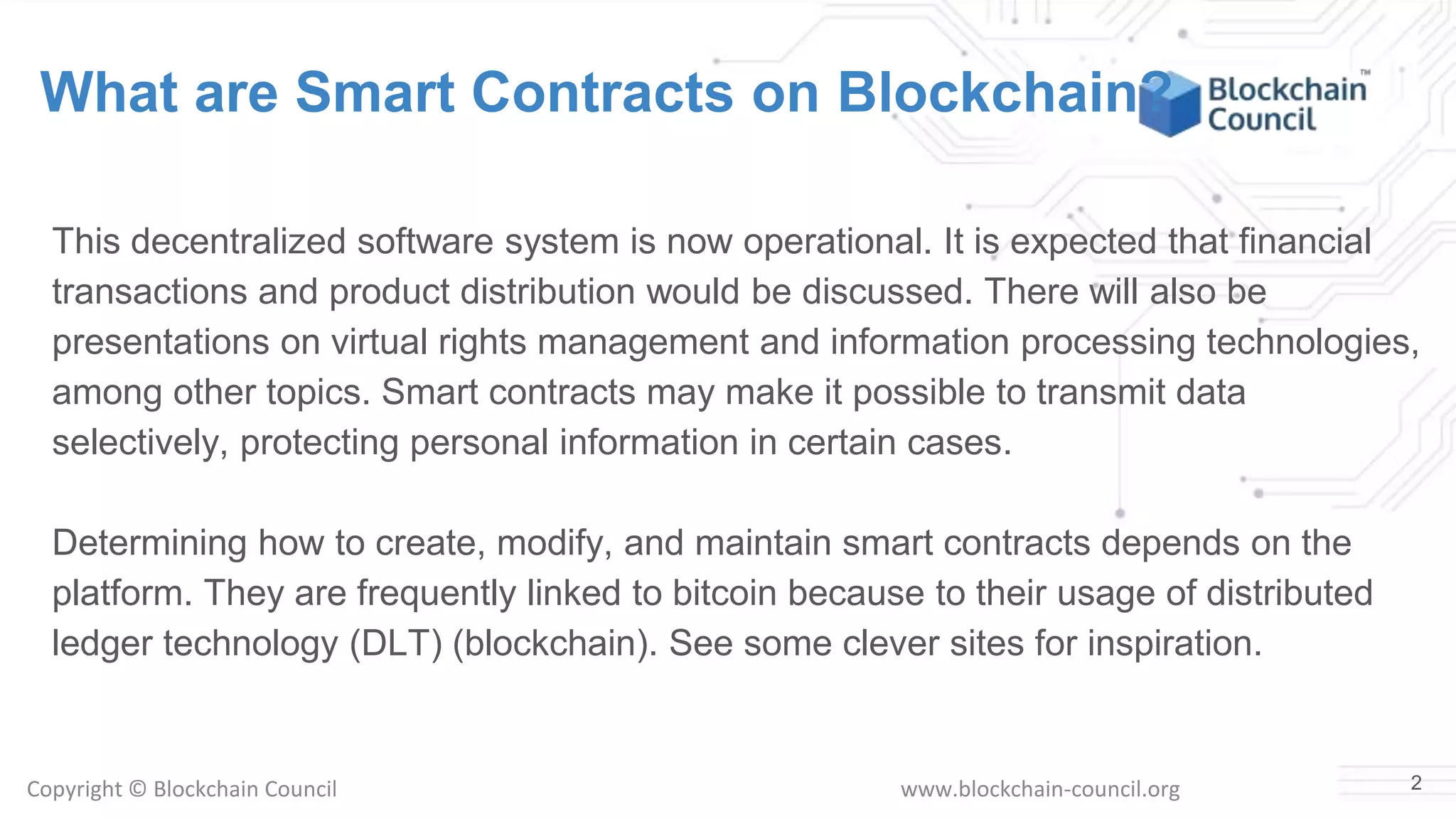 Smart contracts | PPTX