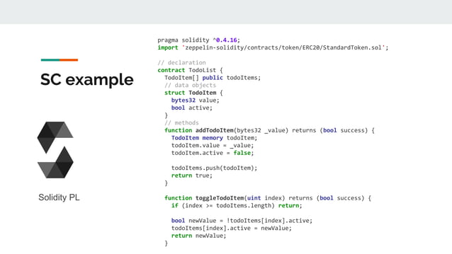 Working with Smart contracts in Javascript | PPT