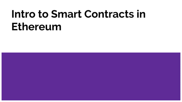 Smart contracts in Solidity | PDF | Programming Languages | Computing