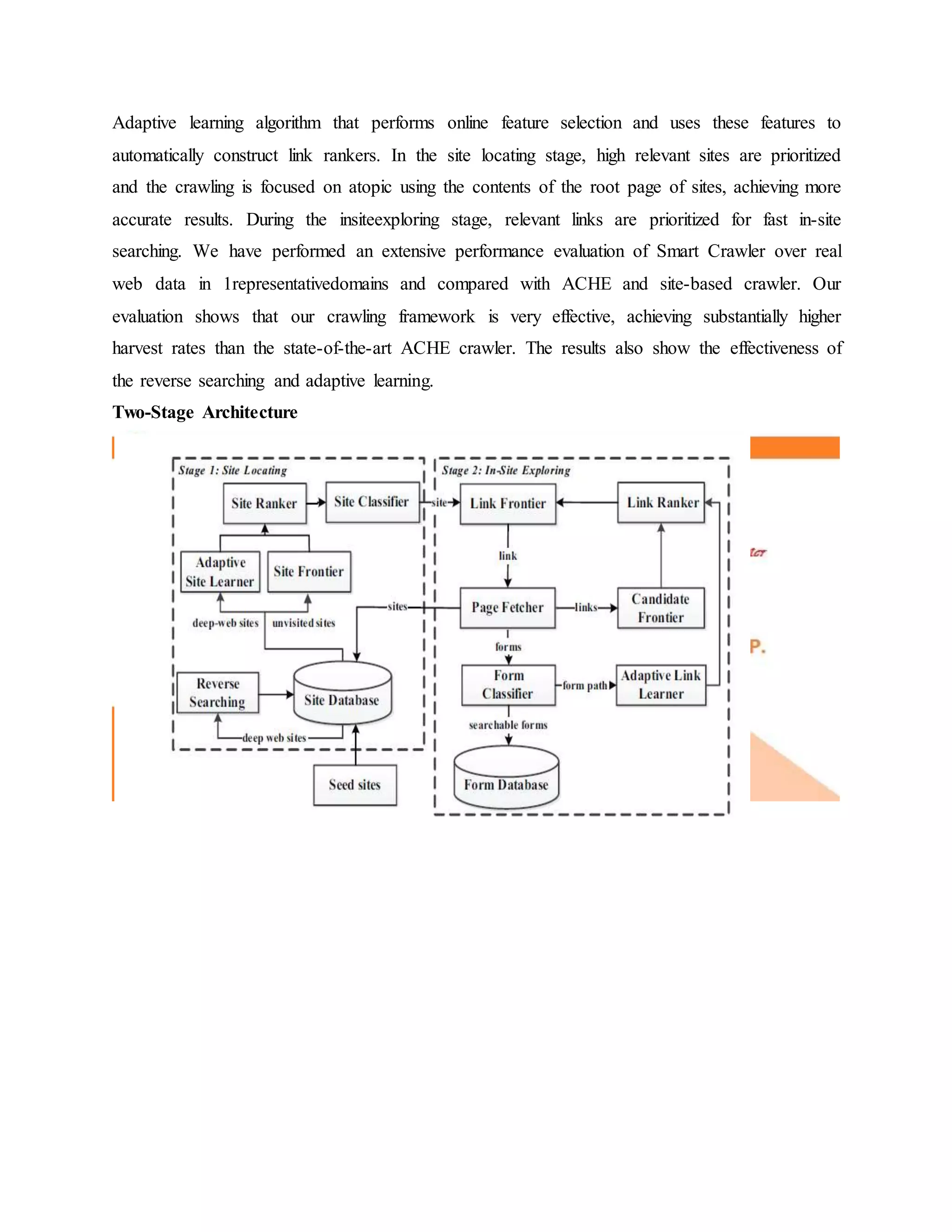 SMART CRAWLER: A TWO-STAGE CRAWLER FOR EFFICIENTLY HARVESTING DEEP-WEB INTERFACES | PDF