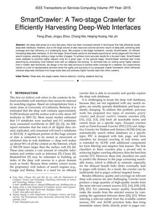 Smart crawler a two stage crawler | PDF