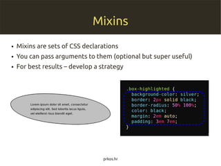 Smart CSS theming with Sass and Compass | PPT