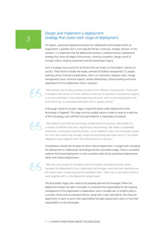 Eleven lessons on achieving the broad deployment of collaboration technologies in the workplace ...