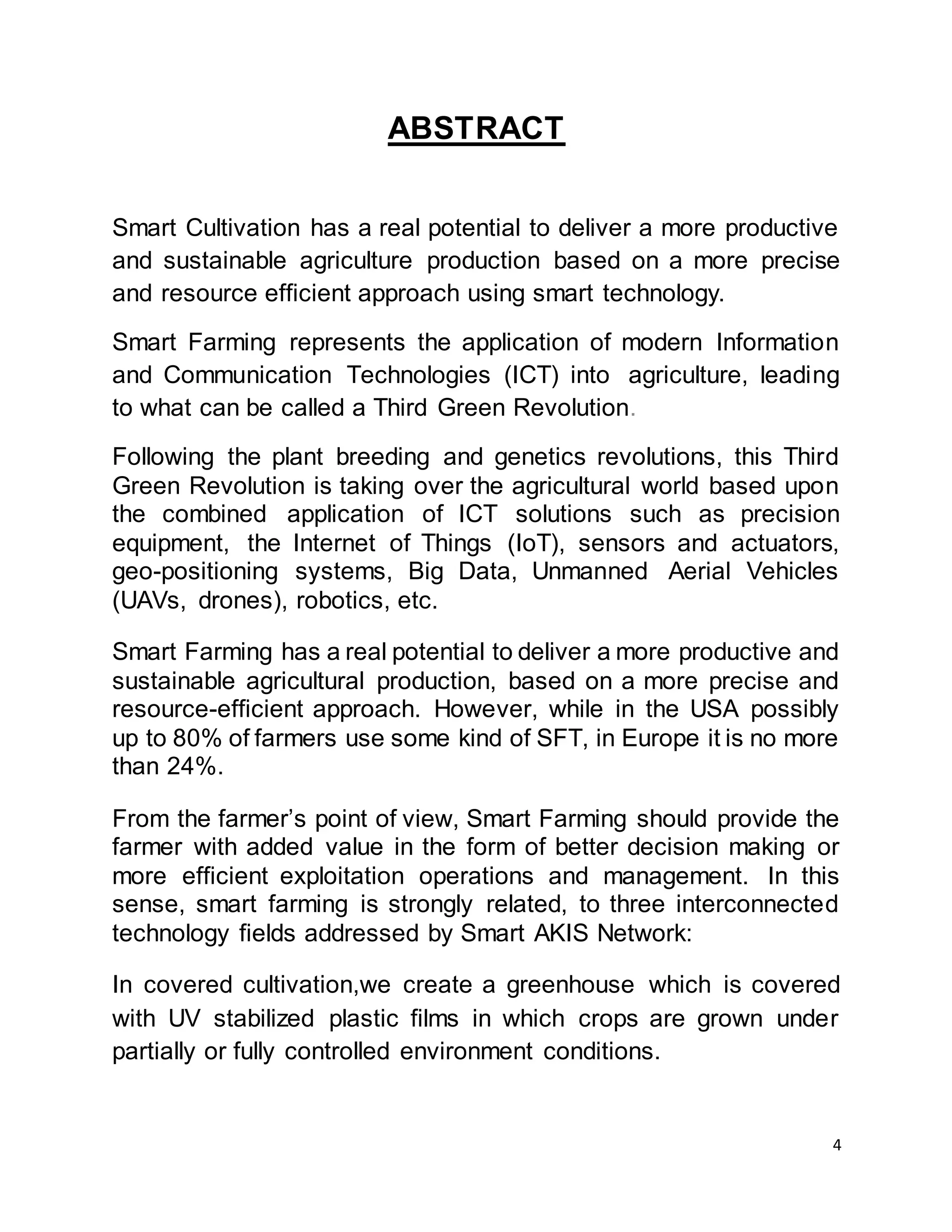 Smart cultivation system report | DOCX