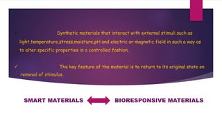 Smart dental materials | PPTX
