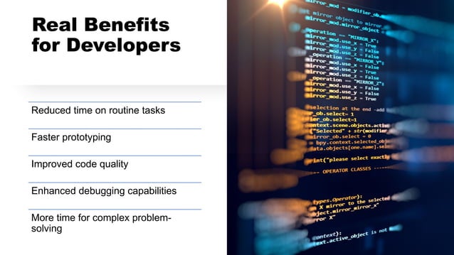 AI: Empowering Developers, Not Replacing Them | PPTX | Computer Software and Applications ...