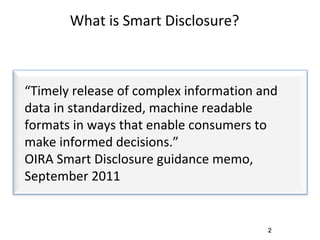 Smart disclosure ppt | PPT