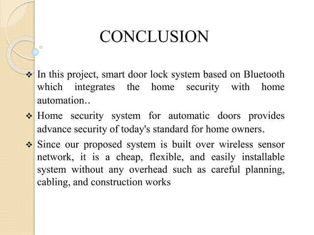 Smart door lock | PPTX | Home Security | Home & Garden