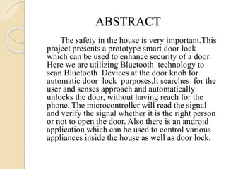 Smart door lock | PPTX