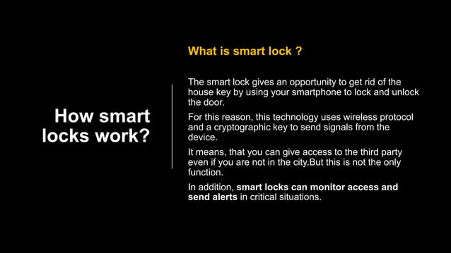 Smart door lock system | PPTX