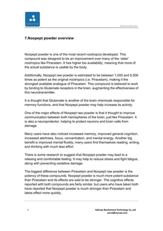 Smart drug noopept powder review, benefits, dosages & side effects(2) | PDF