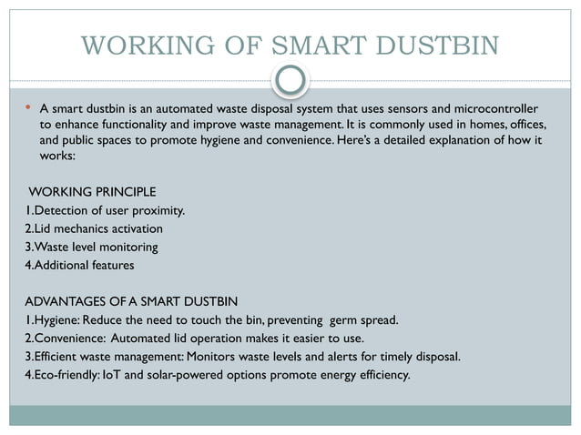 SMART DUSTBIN using iot PRESENTATION.pptx
