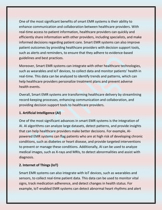 Smart EMR Systems in Healthcare Tech. | PDF