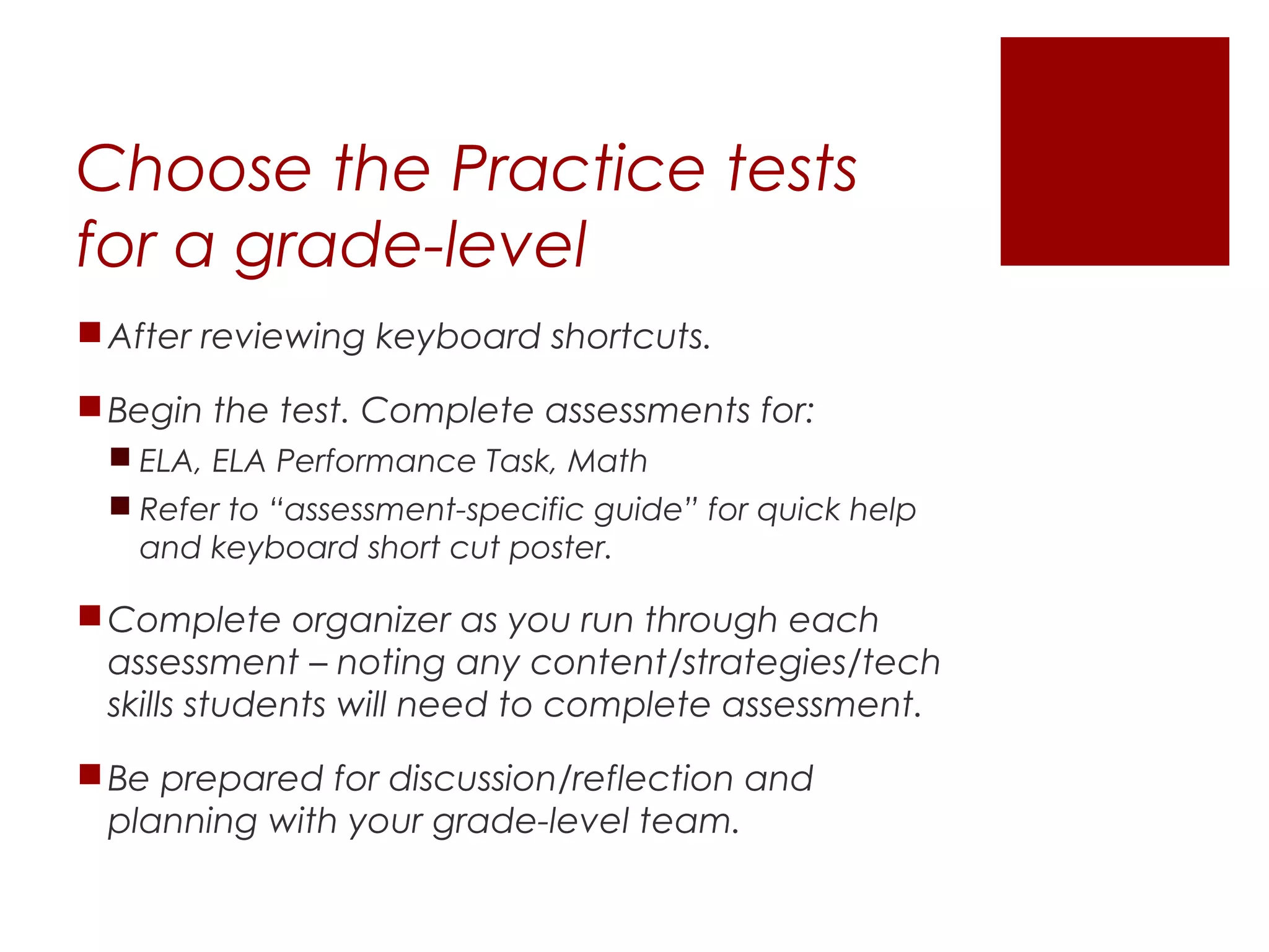 Introduction to Smarter Balanced Assessment Readiness Prof Learning | PPT