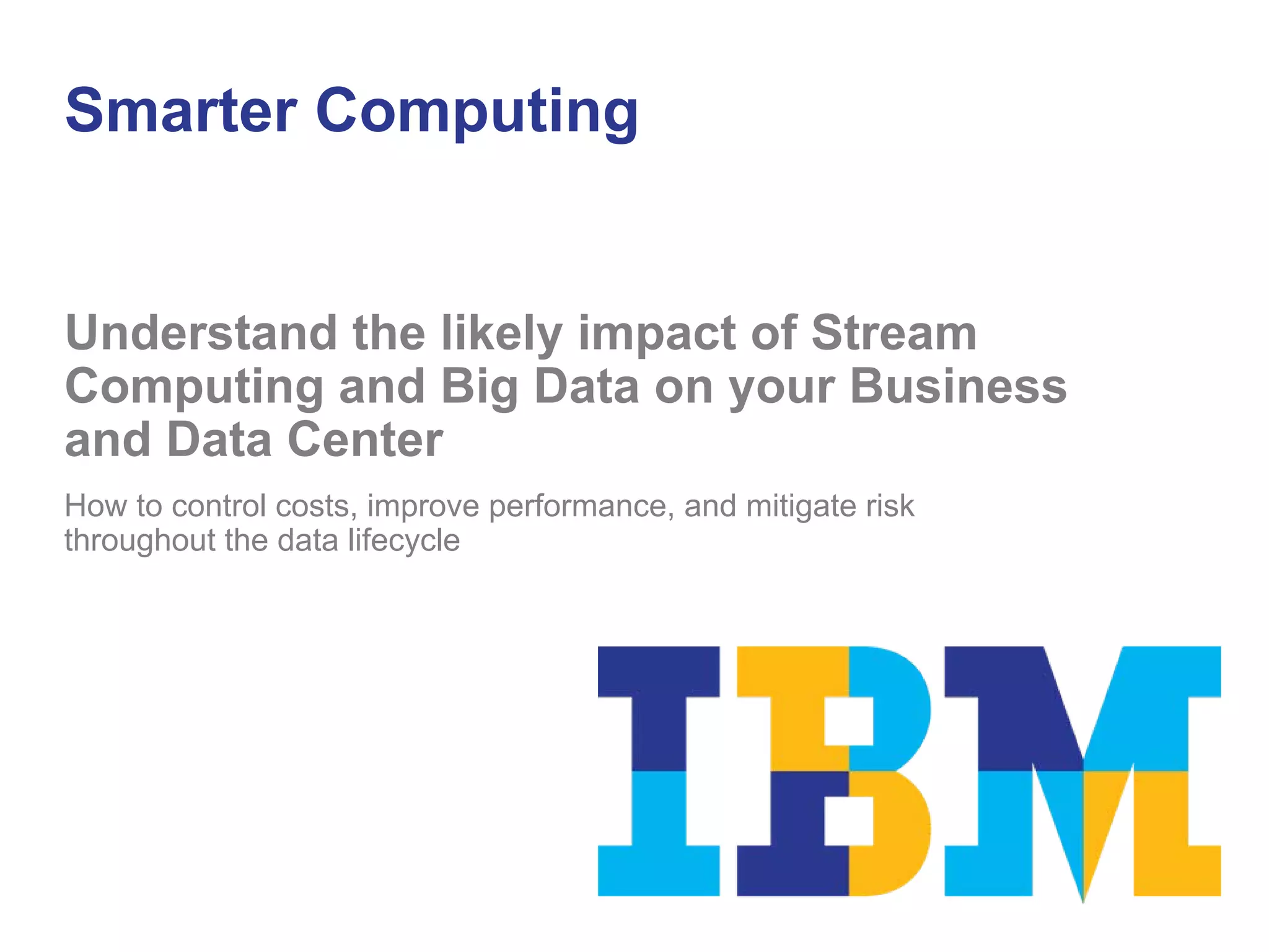 Smarter Computing Big Data | PDF