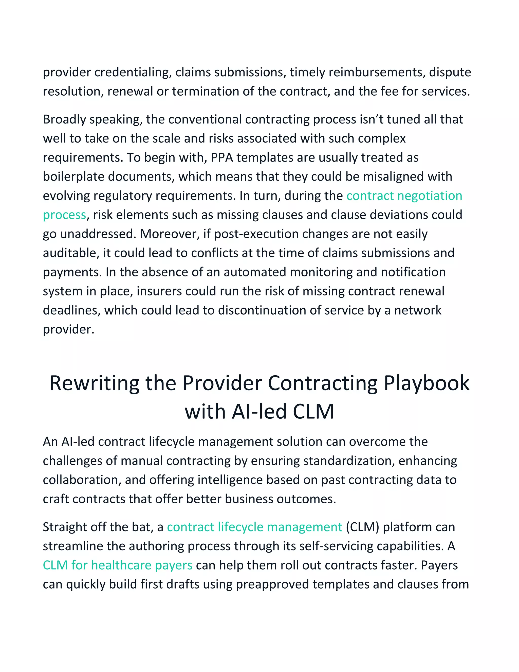 Smarter Contracting to Build Lasting Healthcare Payer-Provider ...