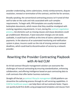 Smarter Contracting to Build Lasting Healthcare Payer-Provider ...