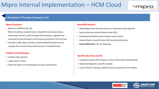 SmartERP Oracle Cloud Capabilities Presentation 2018 | PPT