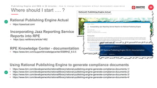 IBM Agile Engineering Summit 18: IBM Rational Publishing Engine and DNG ...