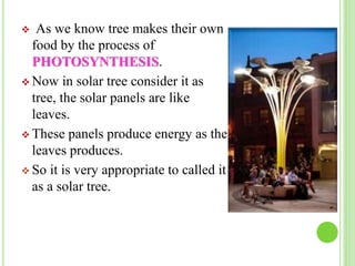 SMARTER SOLAR TREES | PPTX | Power and Energy Industry | Industries