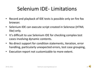 Smarter ways to do selenium automation @ work, Selenium, automation | PPTX