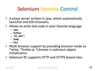 Smarter ways to do selenium automation @ work, Selenium, automation | PPTX