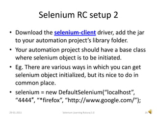 Smarter ways to do selenium automation @ work, Selenium, automation | PPTX
