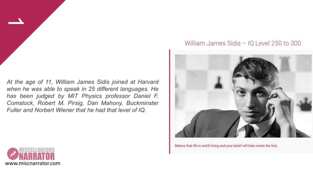 Ten smartest people with the Highest IQ scores recorded | PPT