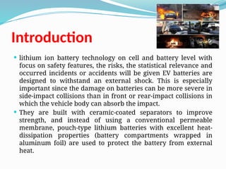 Smart EV Battery safety unit project ppt | PPTX