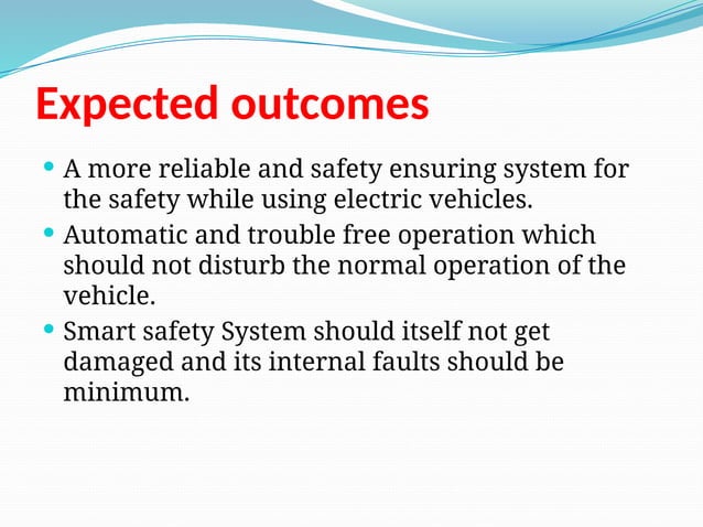 Smart EV Battery safety unit project ppt | PPT