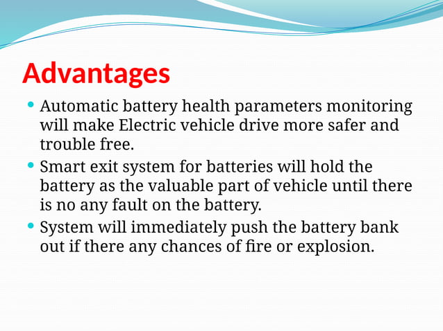 Smart EV Battery safety unit project ppt | PPT
