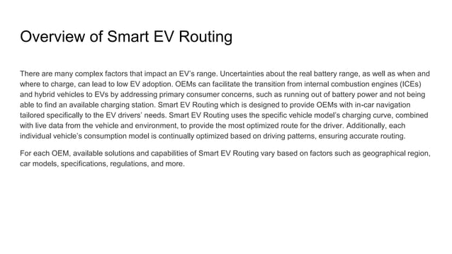 Smart EV Routing methods to understand how it works | PPTX | Green ...