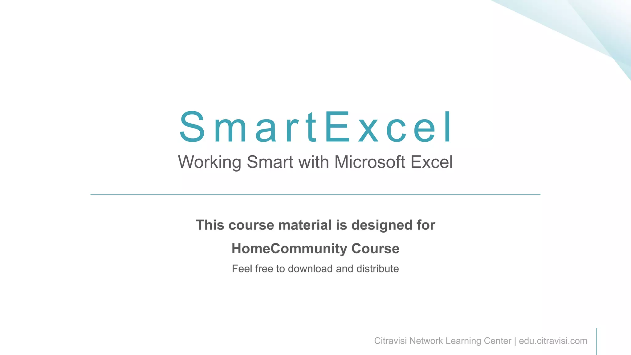 Smartexcel Working Smart With Microsoft Excel Ppt 1689