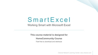 SmartExcel | Working Smart with Microsoft Excel | PPTX