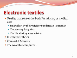 Smart Fabrics & Interactive Fabrics | PPT