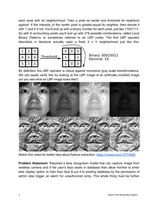 Smart Face Recognition System Analysis | PDF