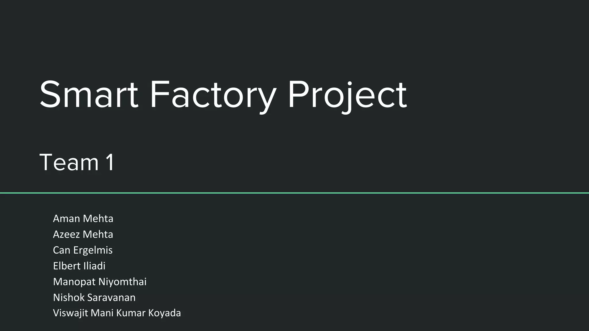 Smart factory Presentation | PPTX