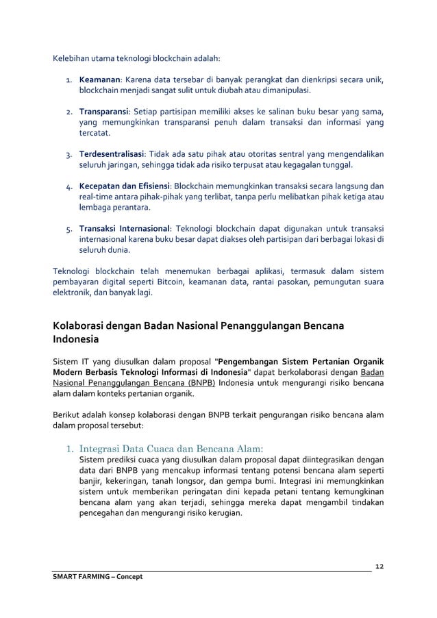 Smart Farming Proposal - Indonesia Technologi - Deddy Ratnanto | PDF