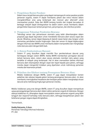 Smart Farming Proposal - Indonesia Technologi - Deddy Ratnanto | PDF