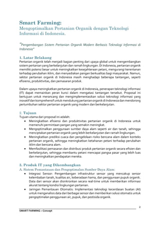Smart Farming Proposal - Indonesia Technologi - Deddy Ratnanto | PDF