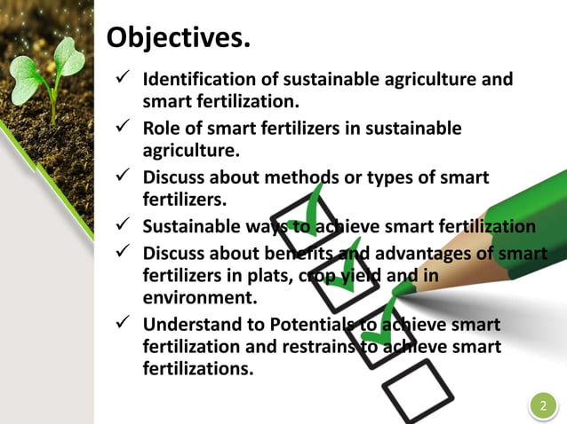 Smart fertilizers in sustainable agriculture | PPTX