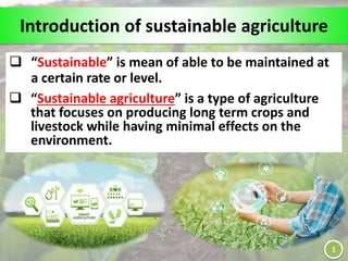 Smart fertilizers in sustainable agriculture | PPTX
