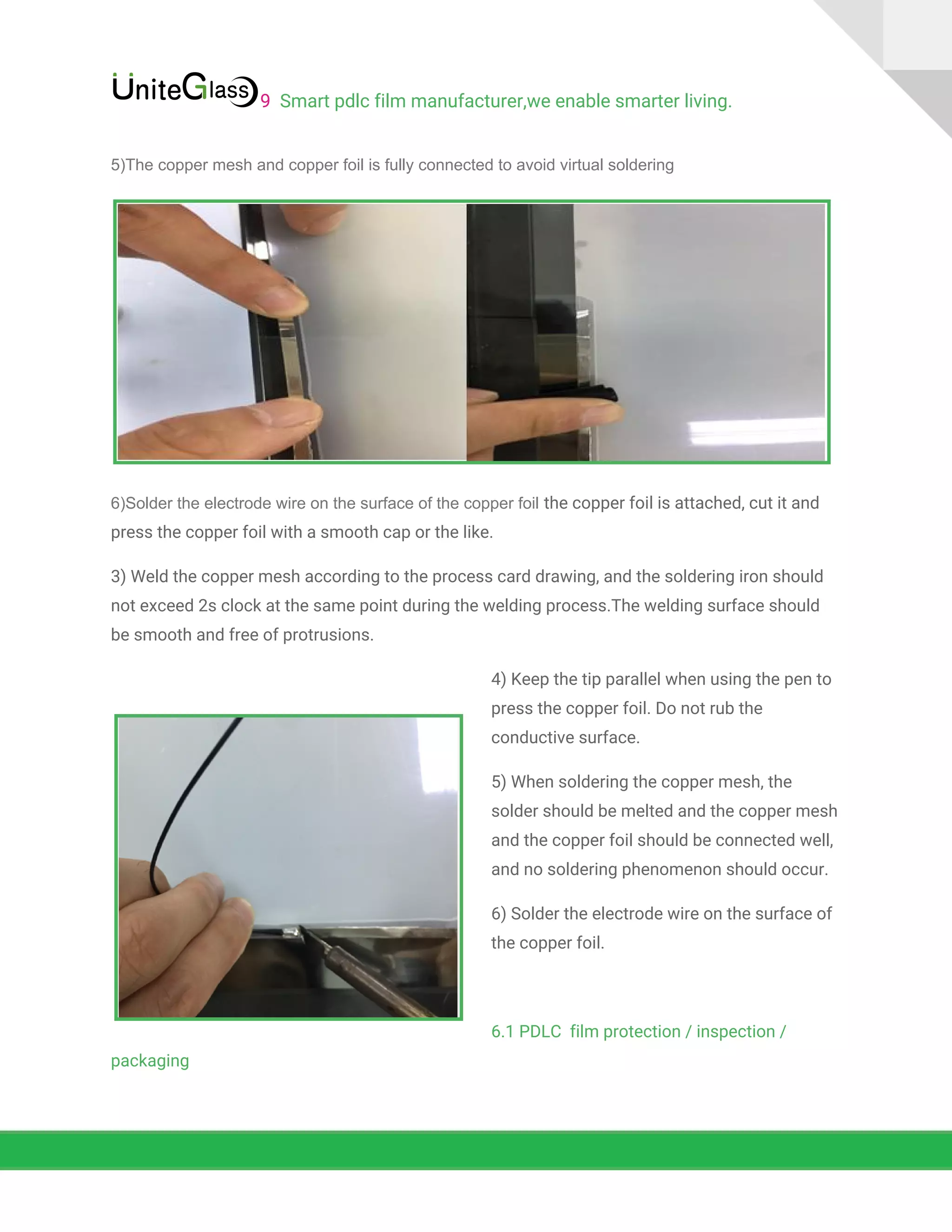 How to make PDLC film cutting, wiring bus bar | PDF