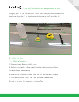 How to make PDLC film cutting, wiring bus bar | PDF