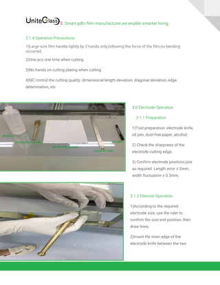 How to make PDLC film cutting, wiring bus bar | PDF